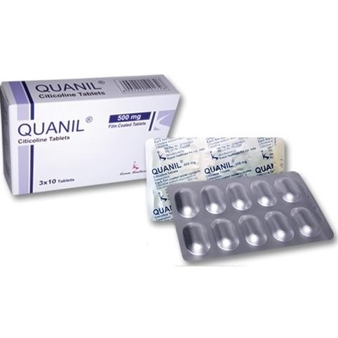 QUANIL Citicoline Sodium 500mg Film-Coated Tablet 30's price in the ...