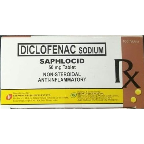 SAPHLOCID Diclofenac Sodium 50mg Enteric-Coated Tablet 100's price in ...