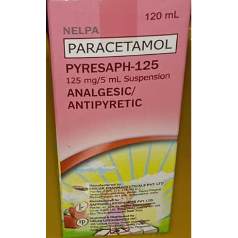 PYRESAPH-125 Paracetamol 125mg / 5mL Suspension 120mL Strawberry price ...