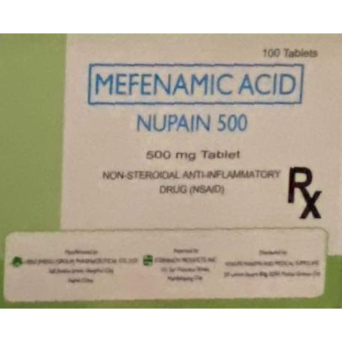 NUPAIN 500 Mefenamic Acid 500mg Tablet 100's price in the Philippines ...