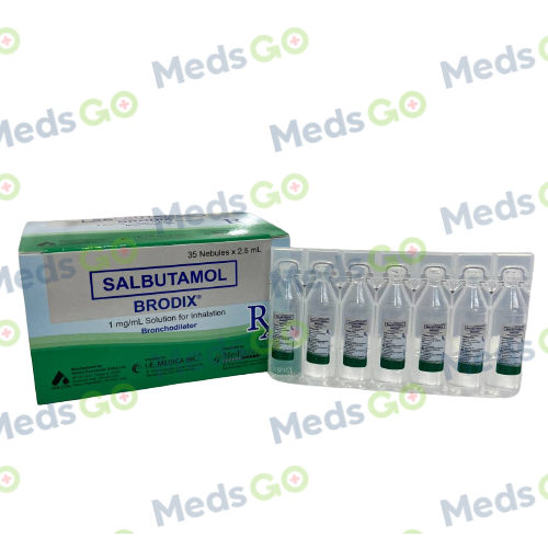 BRODIX Salbutamol Sulfate 1mg / mL Solution for Inhalation 2.5mL 1's ...