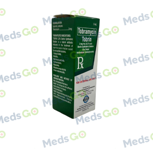 TOBRIN Tobramycin 3mg / ml (0.3% w/v) Sterile Ophthalmic Solution (Eye ...
