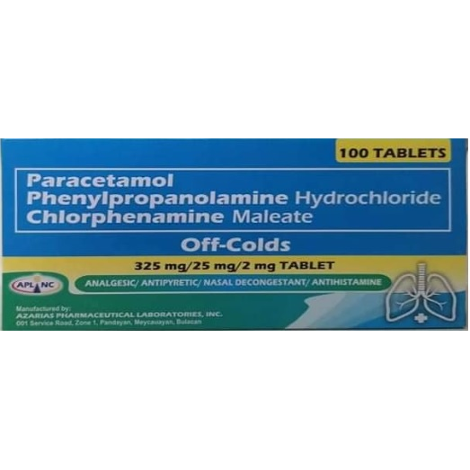 OFF-COLDS Paracetamol / Phenylpropanolamine Hydrochloride ...
