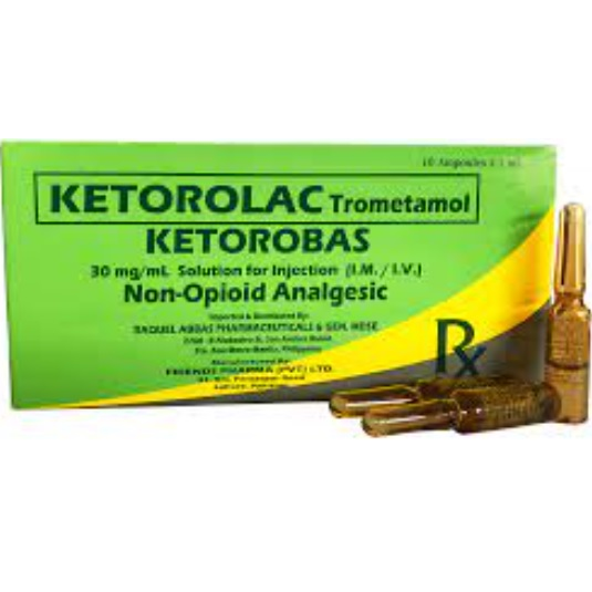 KETOROBAS Ketorolac Trometamol 30mg / mL Solution for IM/IV Injection ...