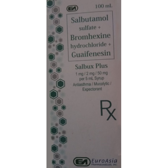 SALBUX PLUS Salbutamol Sulfate / Bromhexine Hydrochloride / Guaifenesin ...
