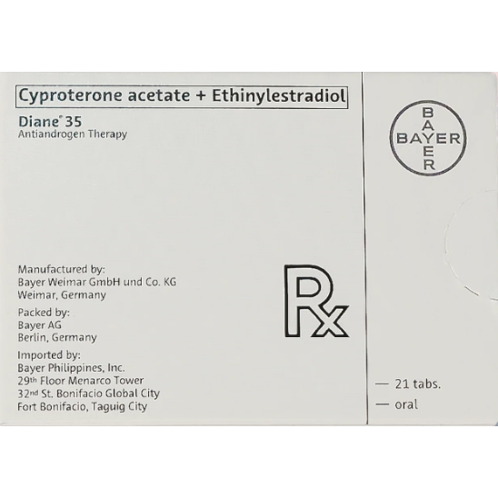 Buy Diane 35 cyproterone acetate / ethinylestradiol 2mg / 35mcg tablet ...