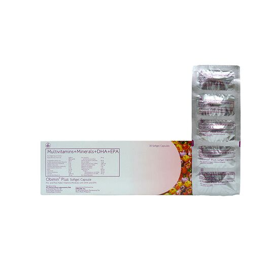OBIMIN PLUS Multivitamins / Minerals / DHA / EPA Softgel Capsule 1's ...