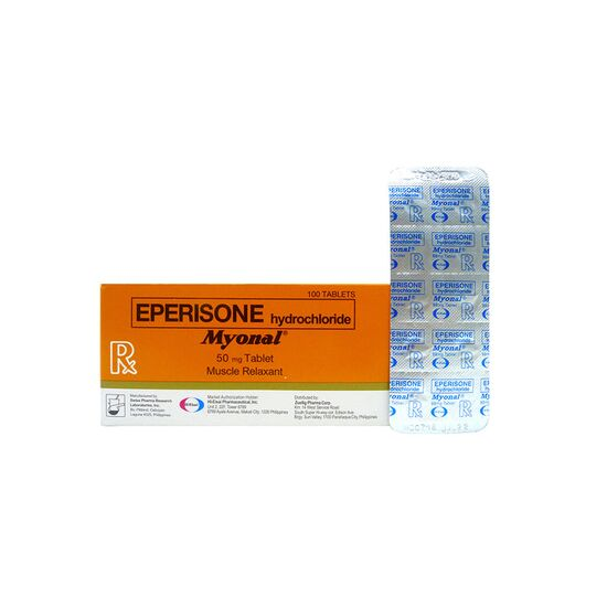 MYONAL Eperisone Hydrochloride 50mg Tablet 1's price in the Philippines ...