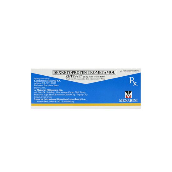KETESSE Dexketoprofen Trometamol 25mg Film-Coated Tablet 1's price in ...