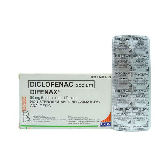 Buy Difenax diclofenac sodium 50mg enteric-coated tablet 1's online ...