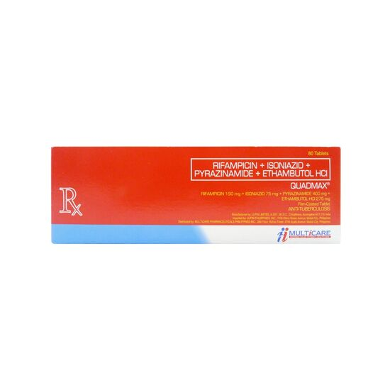 QUADMAX Rifampicin / Isoniazid / Pyrazinamide / Ethambutol 150mg / 75mg ...