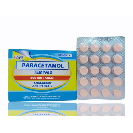 TEMPAID Paracetamol 500mg Tablet 100's price in the Philippines ...