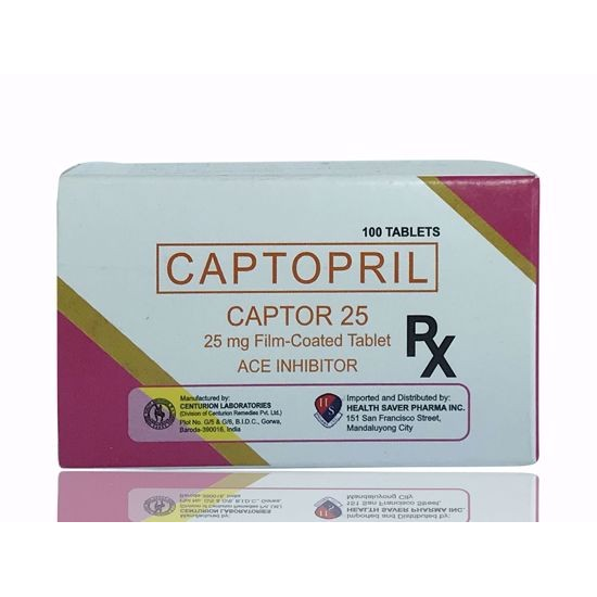 CAPTOR 25 Captopril 25mg Film-Coated Tablet 100's price in the ...
