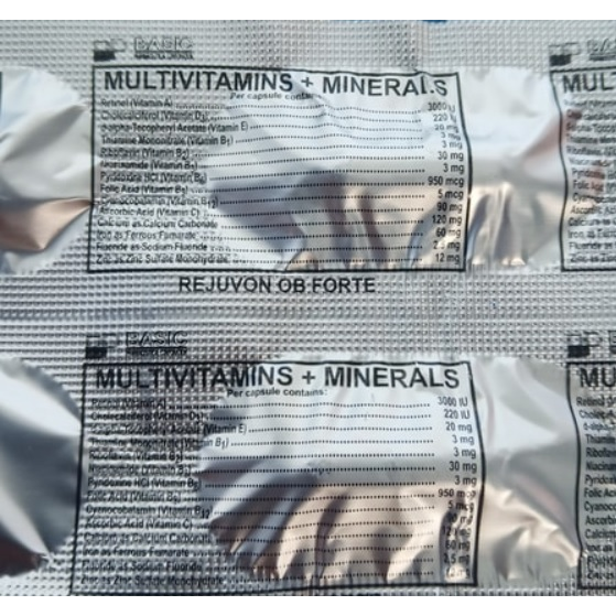 REJUVON OB FORTE Multivitamins / Minerals Capsule 1's price in the ...