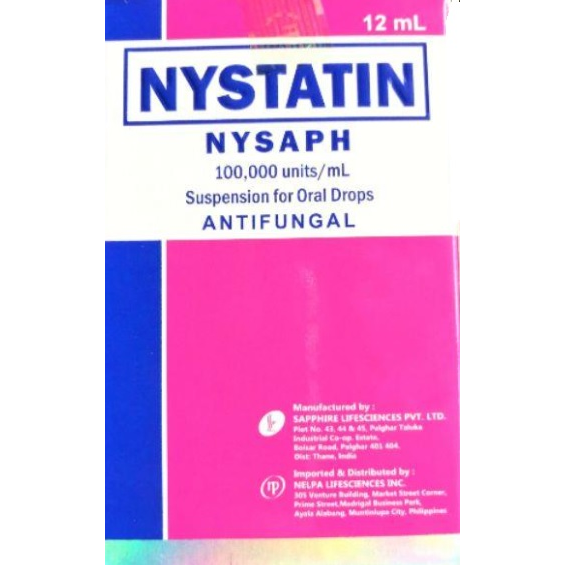 NYSZAC Nystatin 100000IU / mL Oral Drops 12mL price in the Philippines ...