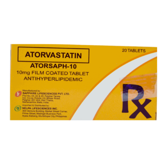 ATORSAPH Atorvastatin 10mg Film-Coated Tablet 20's price in the ...