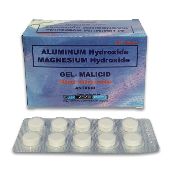 GEL-MALICID Aluminum Hydroxide / Magnesium Hydroxide 200mg / 100mg ...