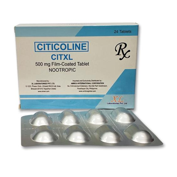 CITXL Citicoline 500mg Film-Coated Tablet 24's price in the Philippines ...
