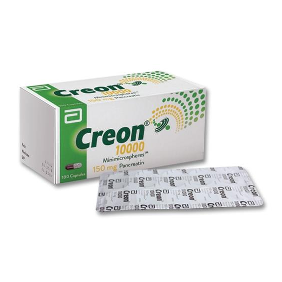 Buy Creon 10000 pancreatin 150mg capsule 1's online with MedsGo. Price ...