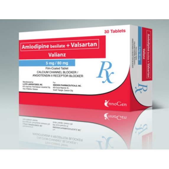 VALIANZ Amlodipine Besilate / Valsartan 5mg / 160mg Film-Coated Tablet ...