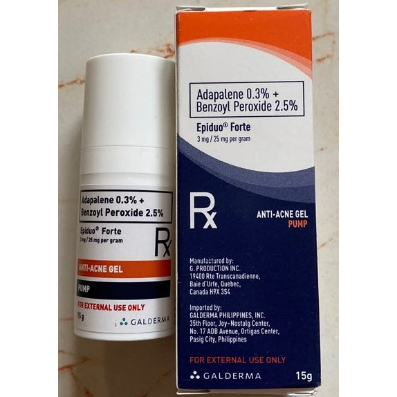 EPIDUO FORTE Adapalene / Benzoyl Peroxide 0.3% / 2.5% per g Topical Gel ...