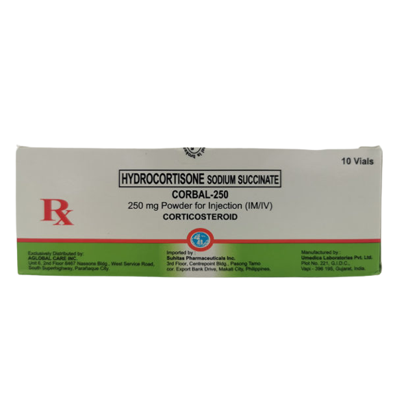 CORBAL-250 Hydrocortisone Sodium Succinate 250mg Powder for IM/IV ...