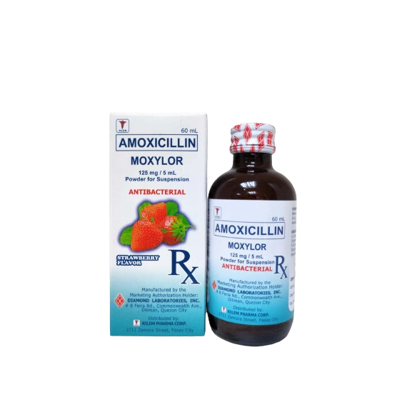 MOXYLOR Amoxicillin Trihydrate 125mg / 5mL Powder for Suspension 60mL ...