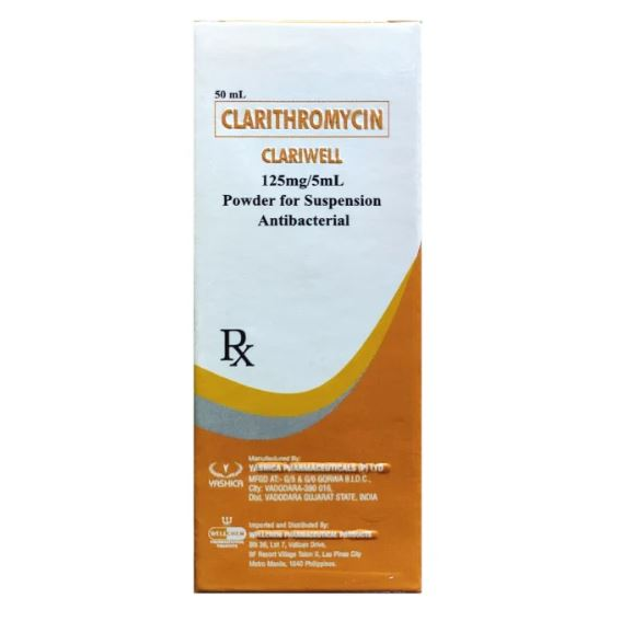 CLARIWELL Clarithromycin 125mg / 5mL Powder for Suspension 50mL price ...