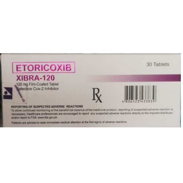 XIBORA-120 Etoricoxib 120mg Film-Coated Tablet 50's price in the ...