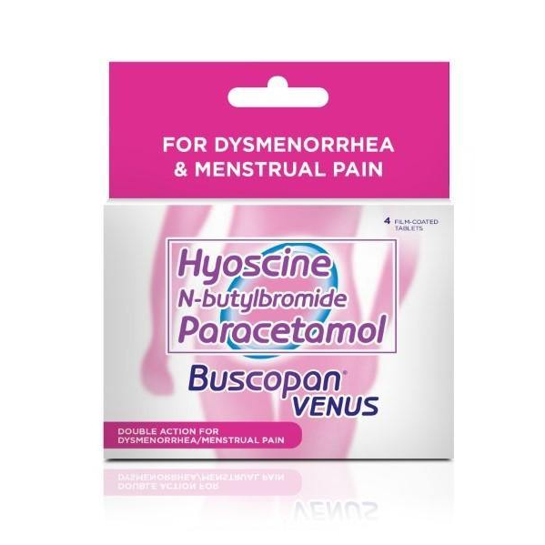 BUSCOPAN VENUS Hyoscine-N-Butylbromide / Paracetamol 10mg / 500mg Film ...
