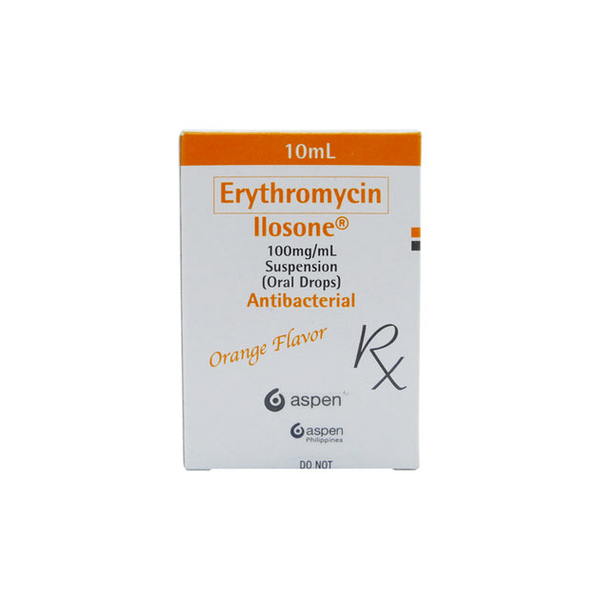 ILOSONE Erythromycin Estolate 100mg / mL Suspension (Oral Drops) 10mL ...