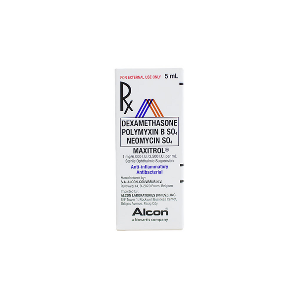MAXITROL Dexamethasone / Polymyxin B Sulfate / Neomycin Sulfate 1mg / 6 ...