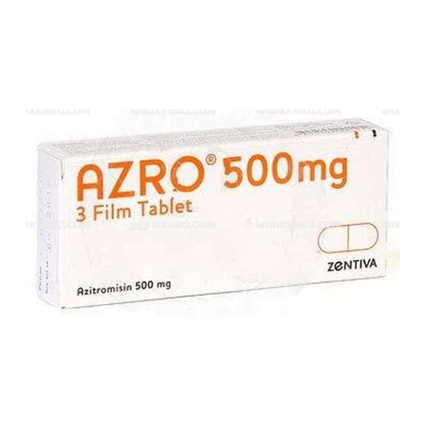 AZRO Azithromycin 500mg Film-Coated Tablet 3's price in the Philippines ...