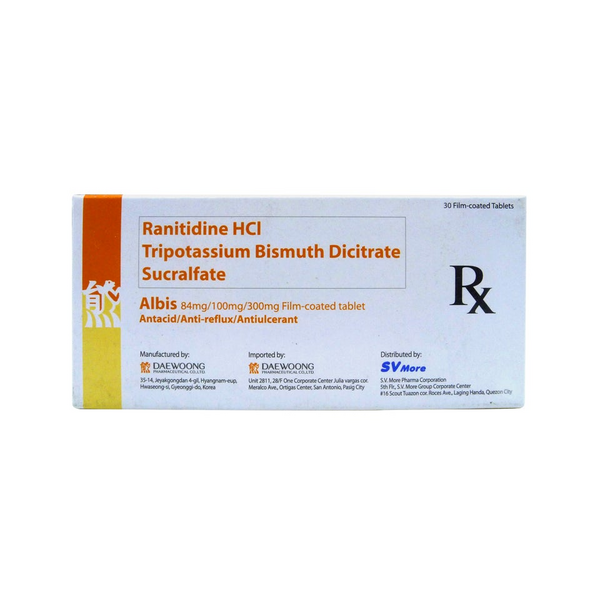 ALBIS Ranitidine Hydrochloride / Tripotassium Bismuth Dicitrate ...