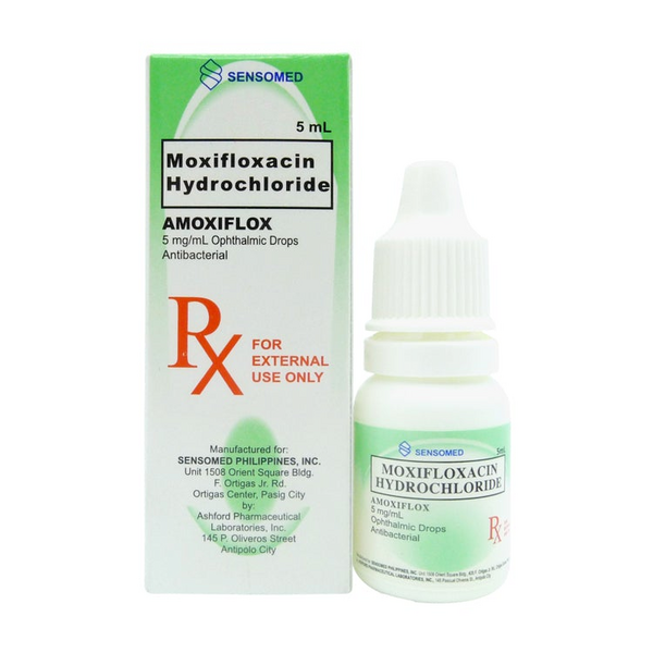 AMOXIFLOX Moxifloxacin Hydrochloride 5mg / mL Ophthalmic Eye Drops 5mL ...