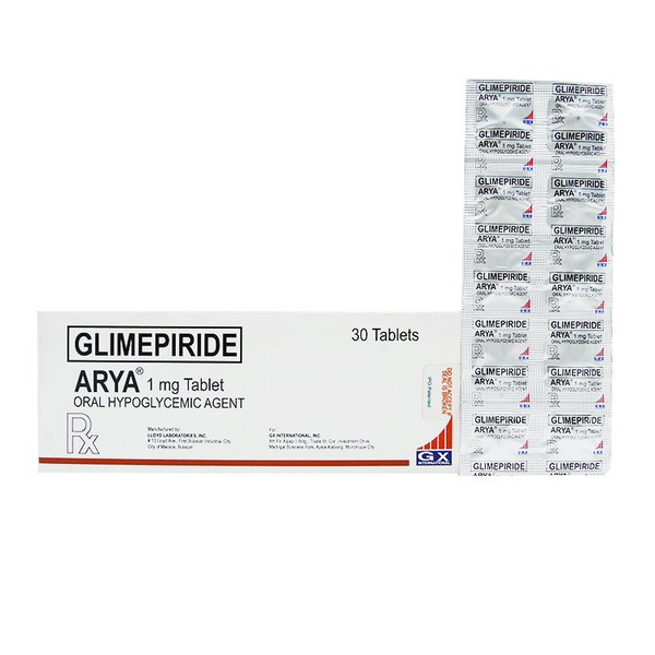 ARYA Glimepiride 1mg Tablet 30's price in the Philippines | MedsGo Pharmacy
