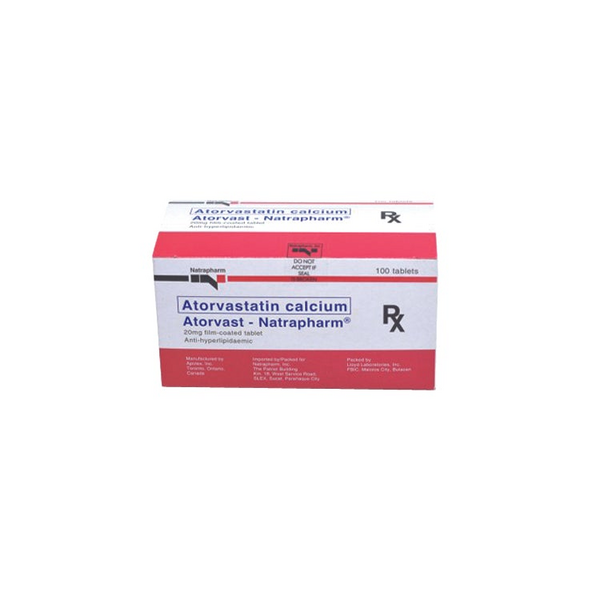 ATORVAST-NATRAPHARM Atorvastatin Calcium 20mg Film-Coated Tablet 100's ...