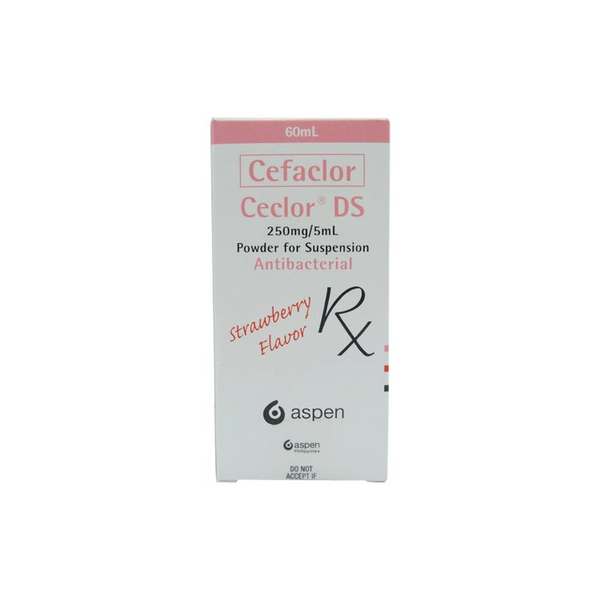 CECLOR-DS Cefaclor 250mg / 5mL Powder for Suspension 60mL Strawberry ...