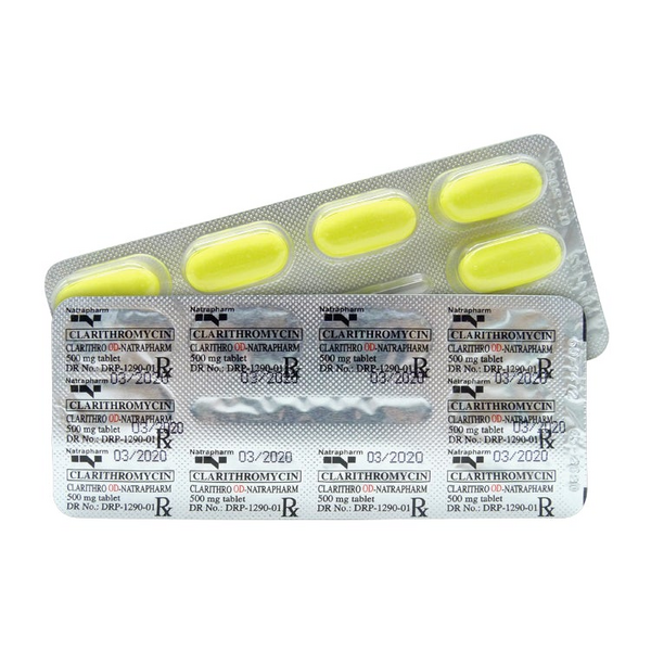 CLARITHRO OD-NATRAPHARM Clarithromycin 500mg Tablet 10's price in the ...