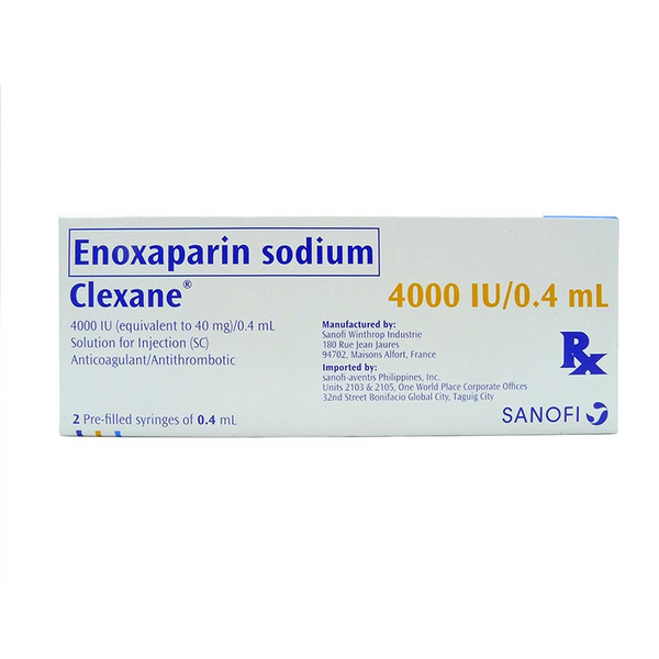 CLEXANE Enoxaparin Sodium 4000IU / 0.4mL Solution for SC Injection 0 ...