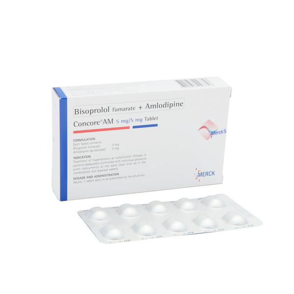 CONCORE AM Bisoprolol Fumarate / Amlodipine Besilate 5mg / 5mg Tablet ...
