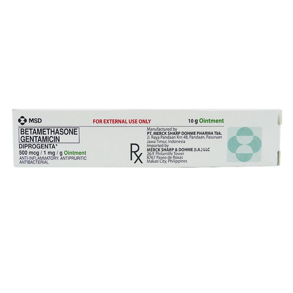 DIPROGENTA Betamethasone Dipropionate / Gentamicin Sulfate 500mcg / 1mg ...