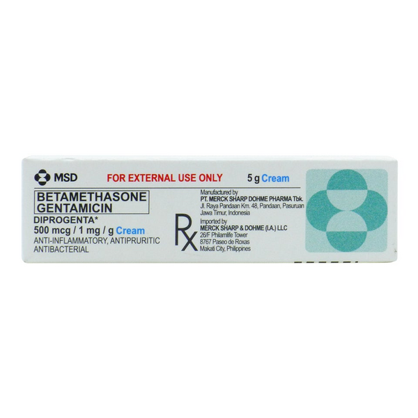 DIPROGENTA Betamethasone Dipropionate / Gentamicin Sulfate 500mcg / 1mg ...