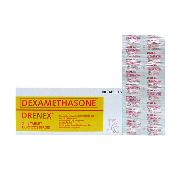 DRENEX Dexamethasone 3mg Tablet 50's price in the Philippines | MedsGo ...