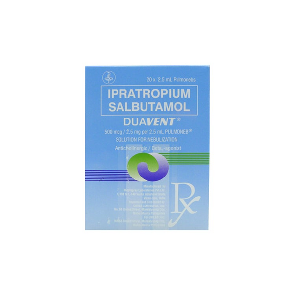 DUAVENT Ipratropium Bromide / Salbutamol 500mcg / 2.5mg per 2.5 mL ...