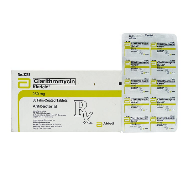 KLARICID Clarithromycin 250mg Film-Coated Tablet 30's price in the ...