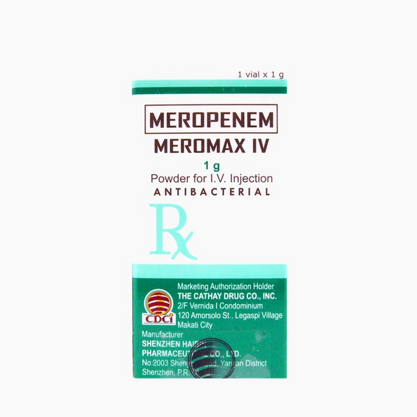 MEROMAX IV Meropenem Trihydrate 1g Powder for IV Injection 1's price in ...