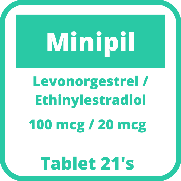 Buy Minipil levonorgestrel / ethinylestradiol 100 mcg / 20 mcg film-coated tablet 21's online ...