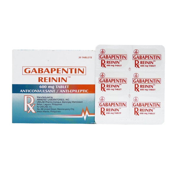 Buy Reinin gabapentin 600mg tablet 30's online with MedsGo. Price - from