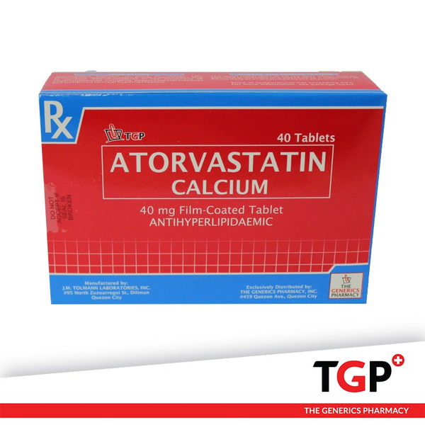 TGP Atorvastatin 40mg Film-Coated Tablet 40's price in the Philippines ...